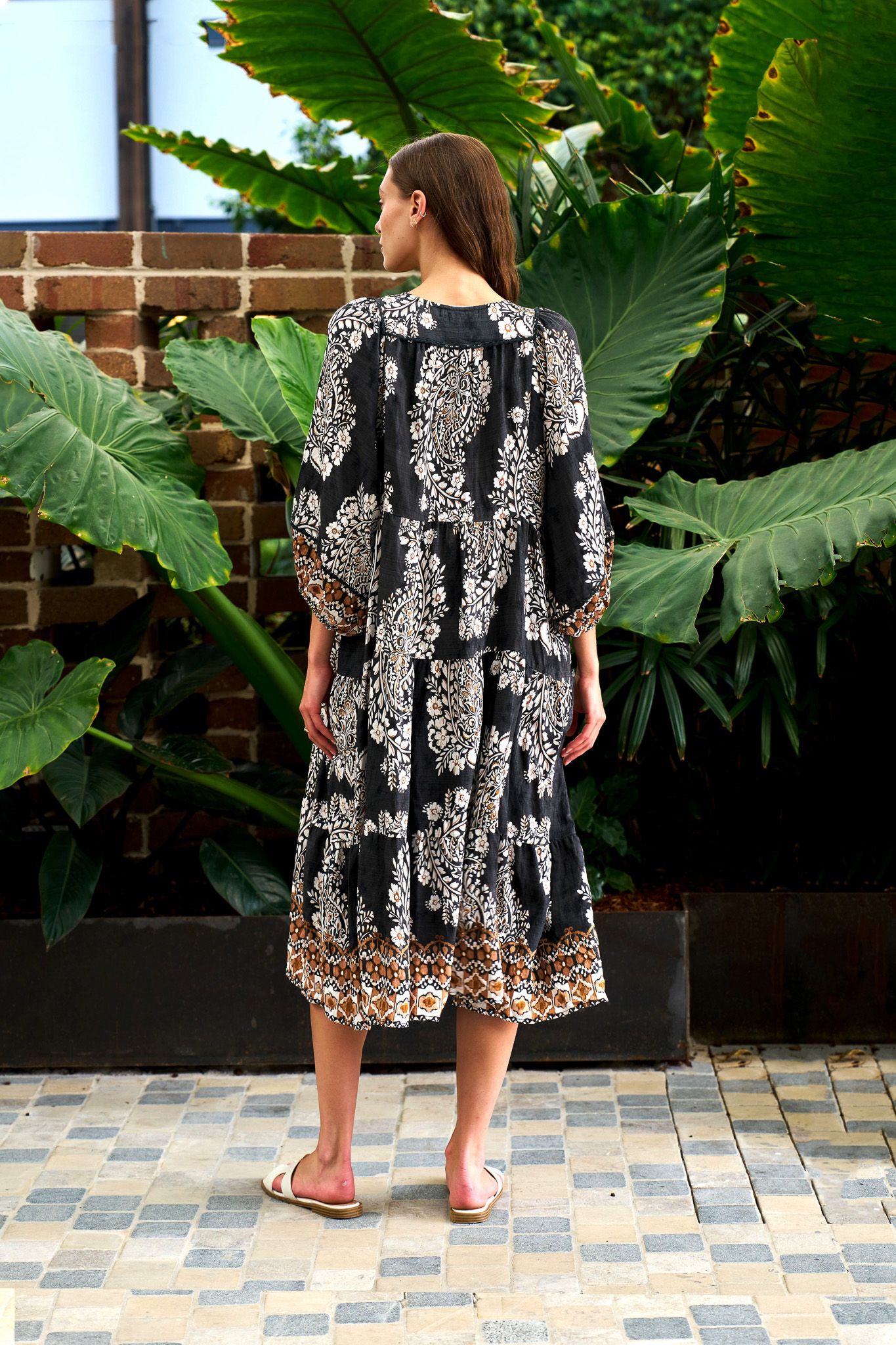 GALLAGHER DRESS-WHOLESALE WOMEN DRESS-BLACK PRINT – BOHO AUSTRALIA