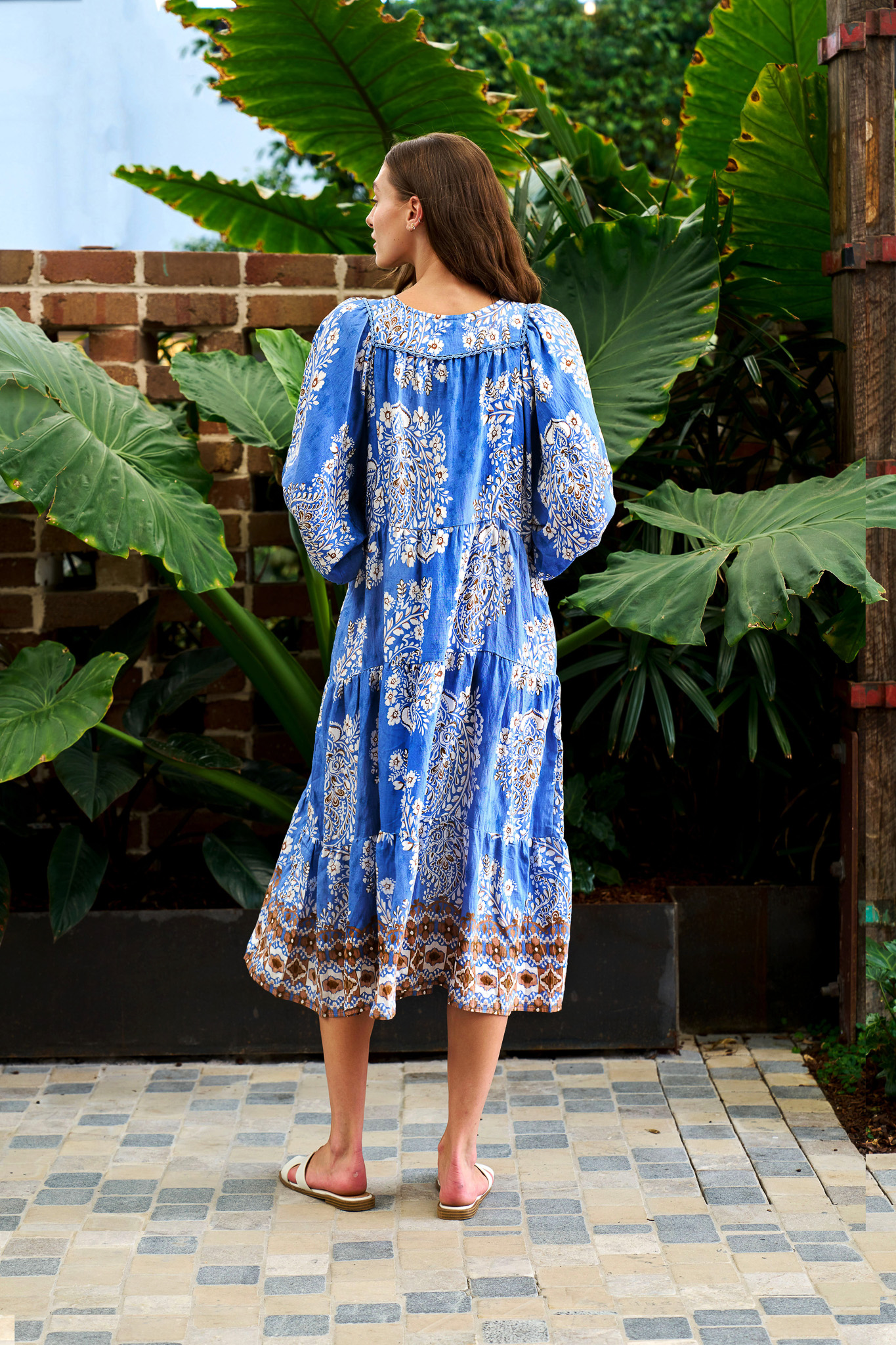 GALLAGHER DRESS-WHOLESALE WOMEN DRESS-BLUE PRINT – BOHO AUSTRALIA